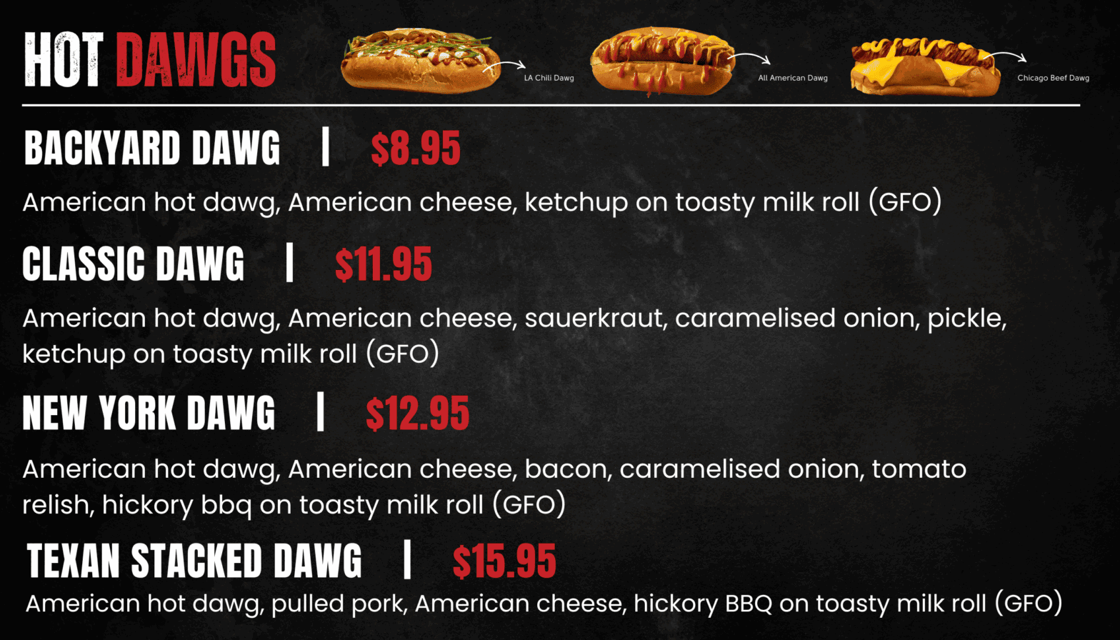 Our Food - Dawg Boys